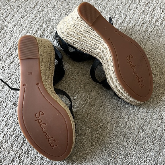 Splendid | Shoes | Splendid Black Wedge Heels | Poshmark